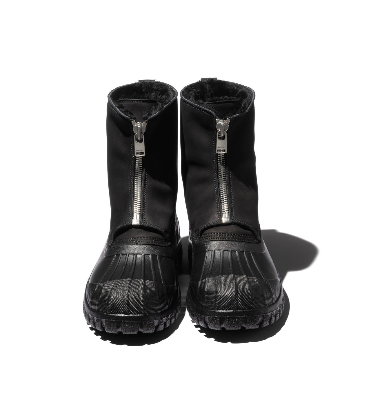 Worker Zip Mouton Duck Boots Cow Leather With Rubber Sole by DIEMME ...