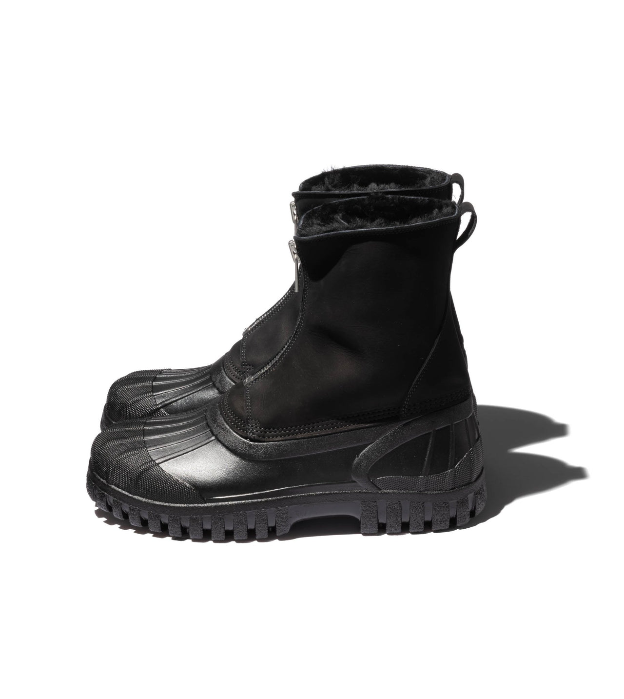 Worker Zip Mouton Duck Boots Cow Leather With Rubber Sole by DIEMME ...